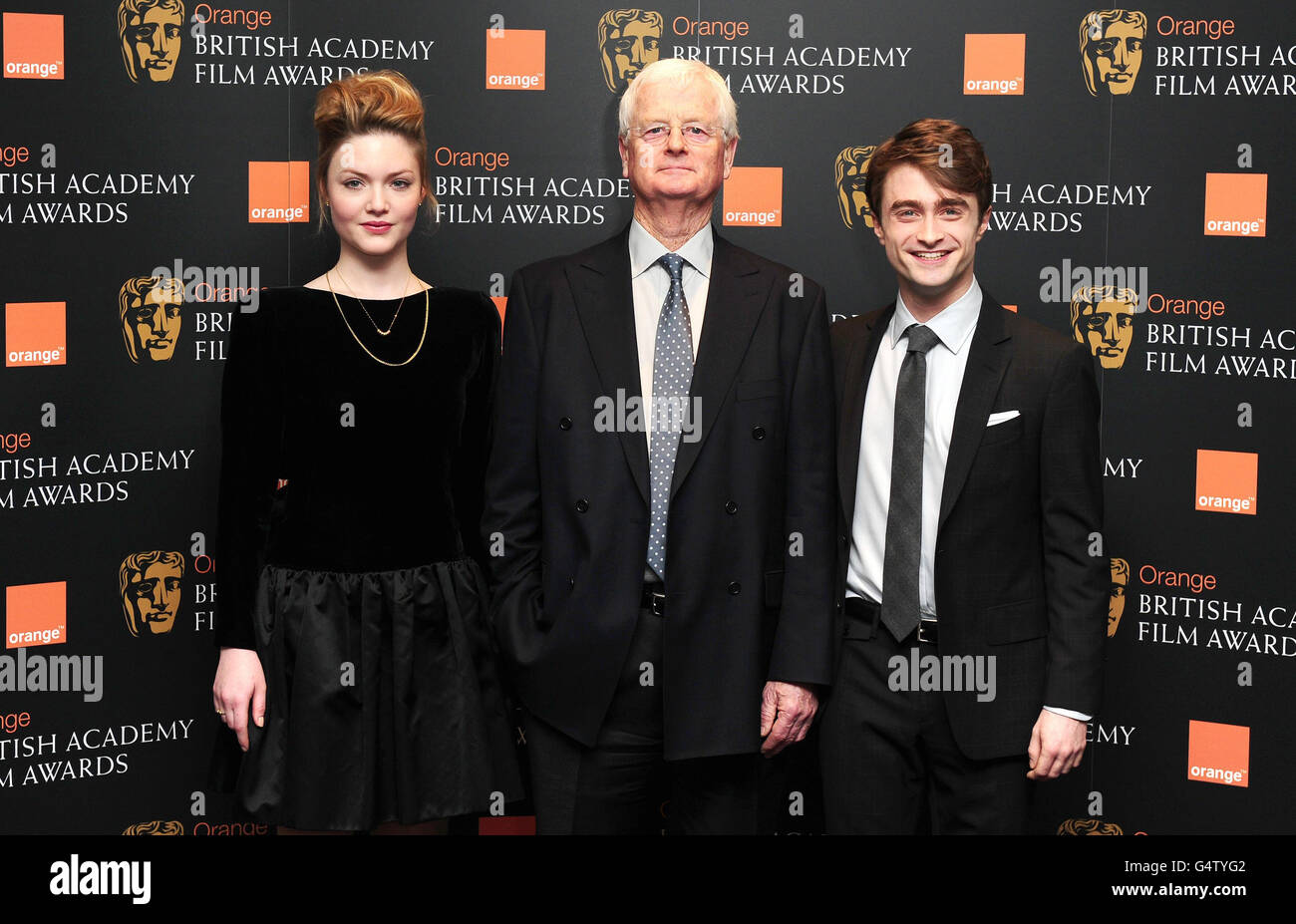 Holliday Grainger, Bafta Chairman Tim Corrie and Daniel Radcliffe ...