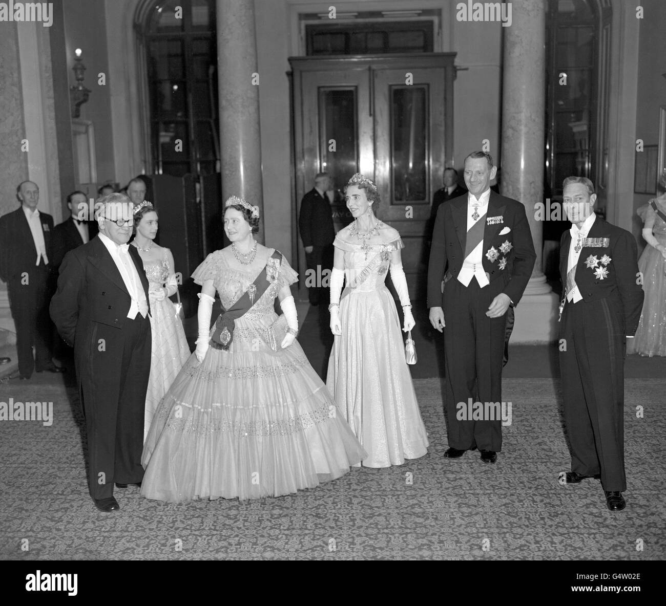 King George and Queen Elizabeth with King Frederik and Queen Ingrid of ...