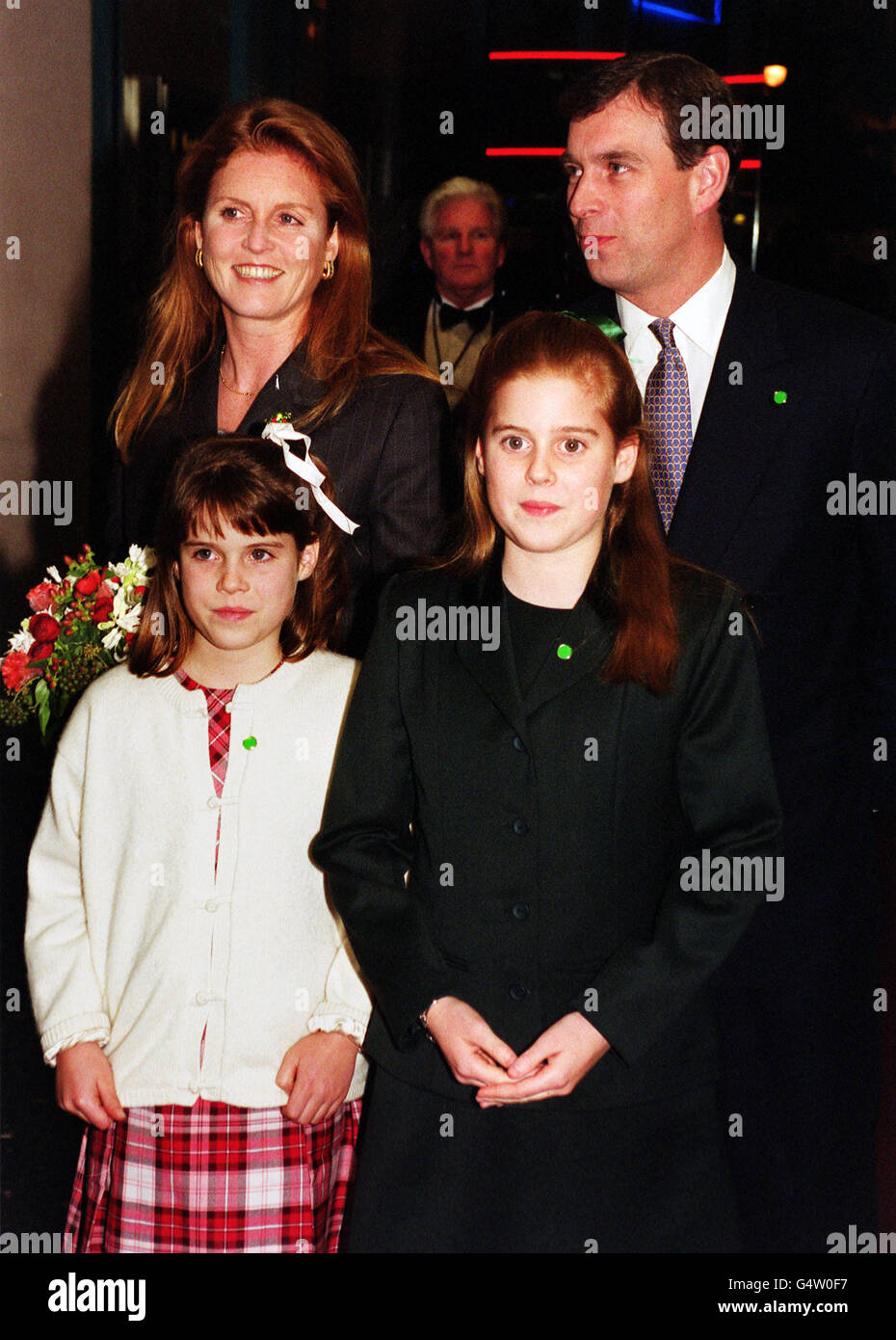 The Duke and Duchess of York arrive with their daughters, Princess ...