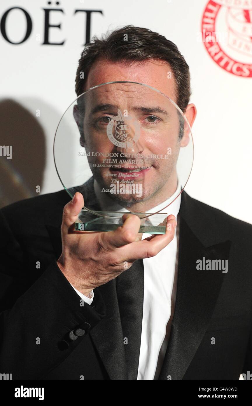 Jean Dujardin with the award for Actor Of The Year for The Artist, at ...