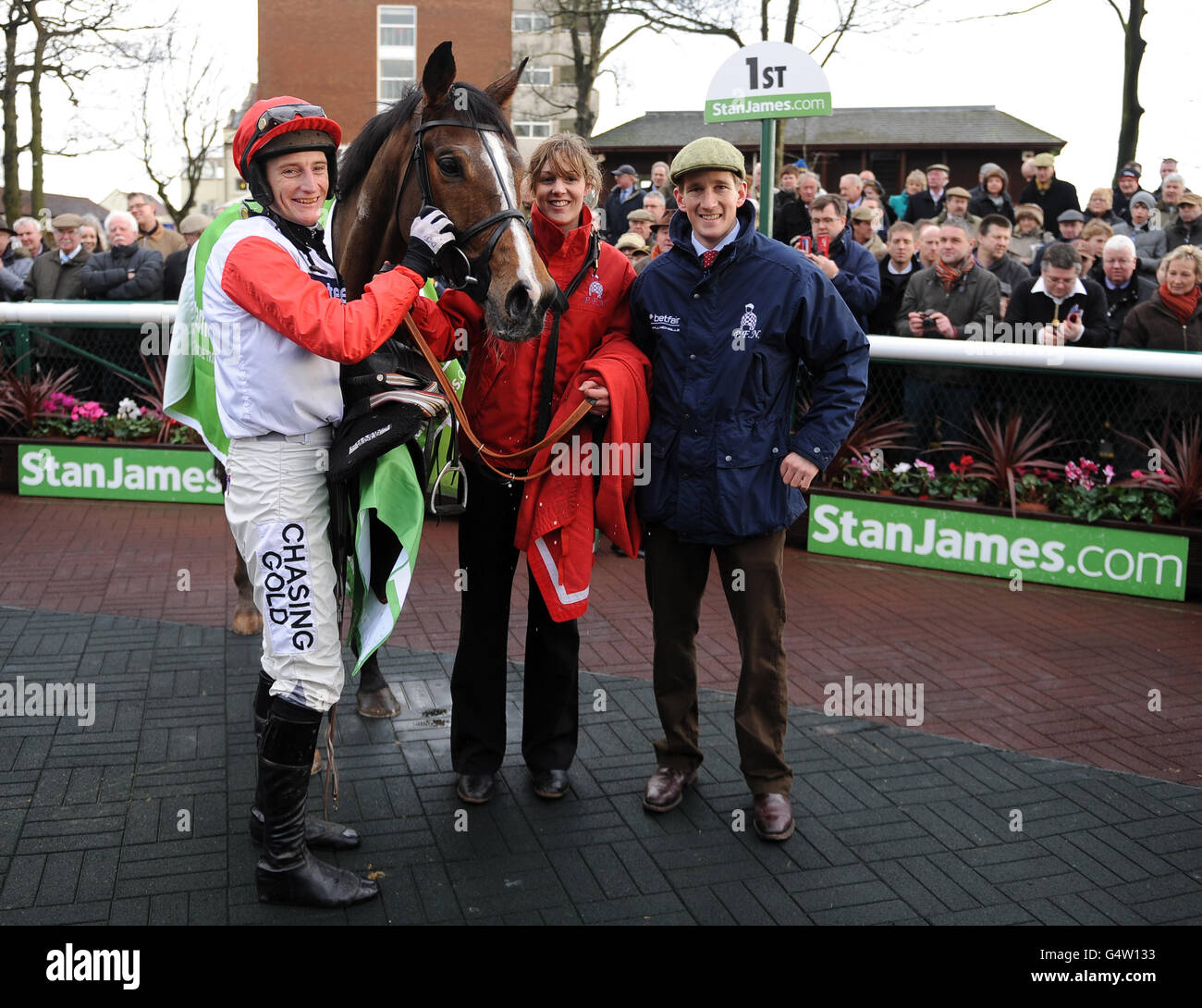 The winning connections of Celestial Hero including jockey Daryl Jacob ...