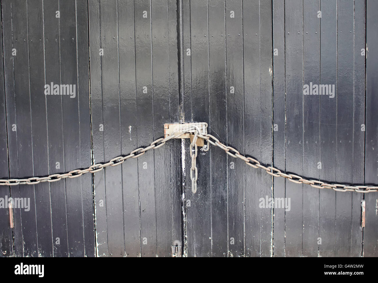 Padlock chained house hi-res stock photography and images - Alamy