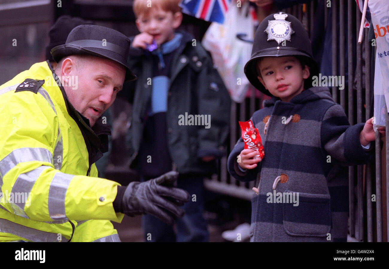 PC Roberts from Kingston swops hats with Felix aged 3 from Sydenham ...