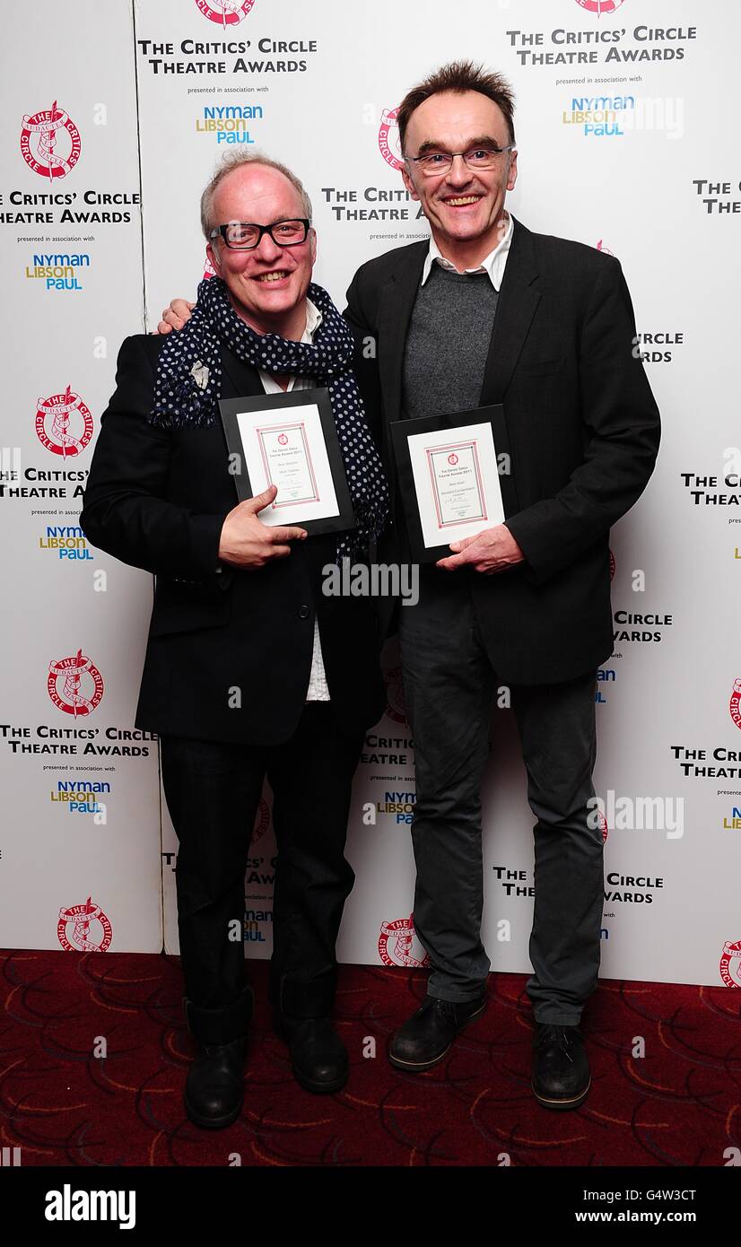 Mark Tildesley (left) with the Best Designer award for Frankenstein ...