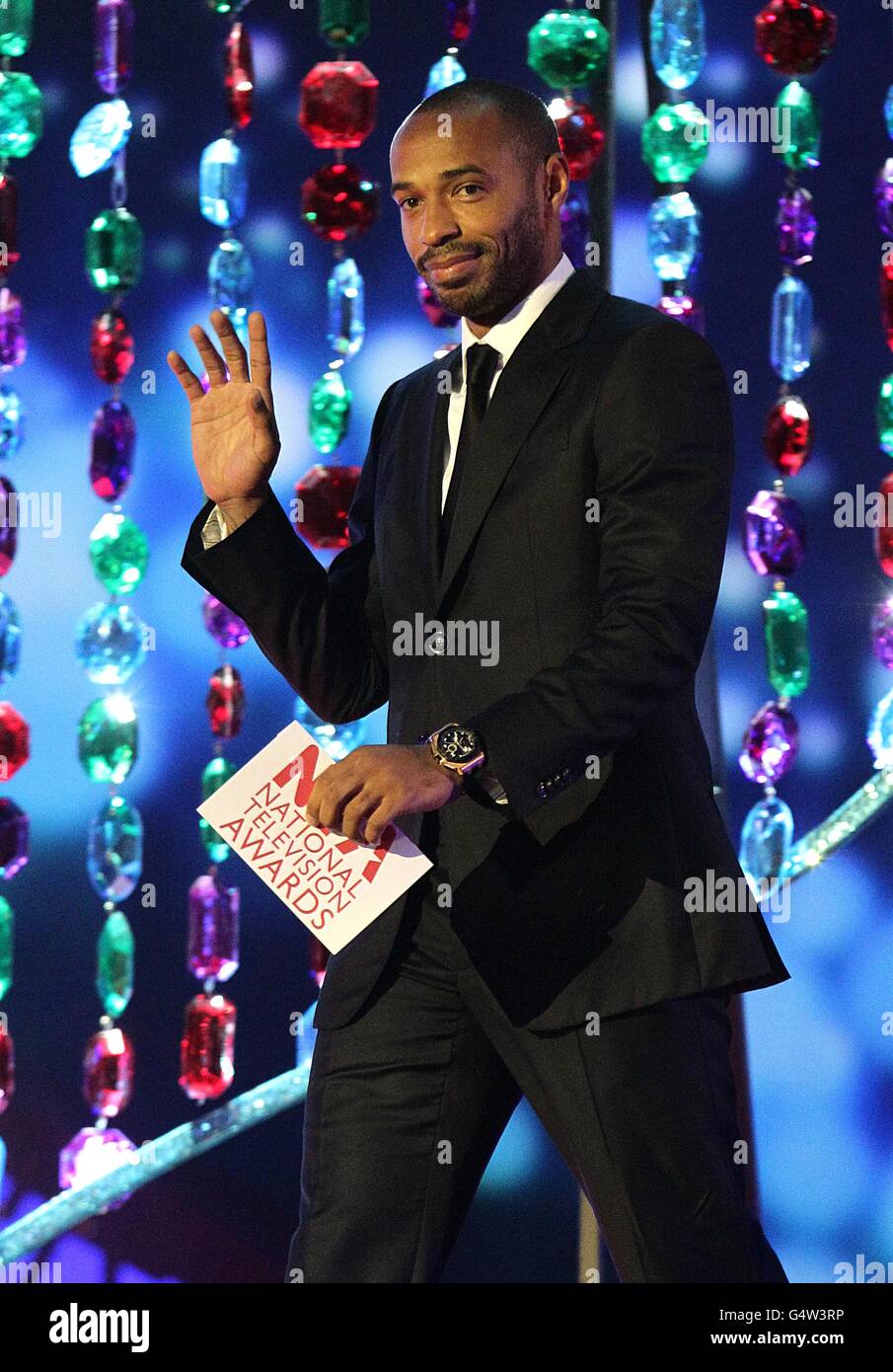 Thierry Henry on stage during the 2012 NTA Awards at the O2, Greenwich ...
