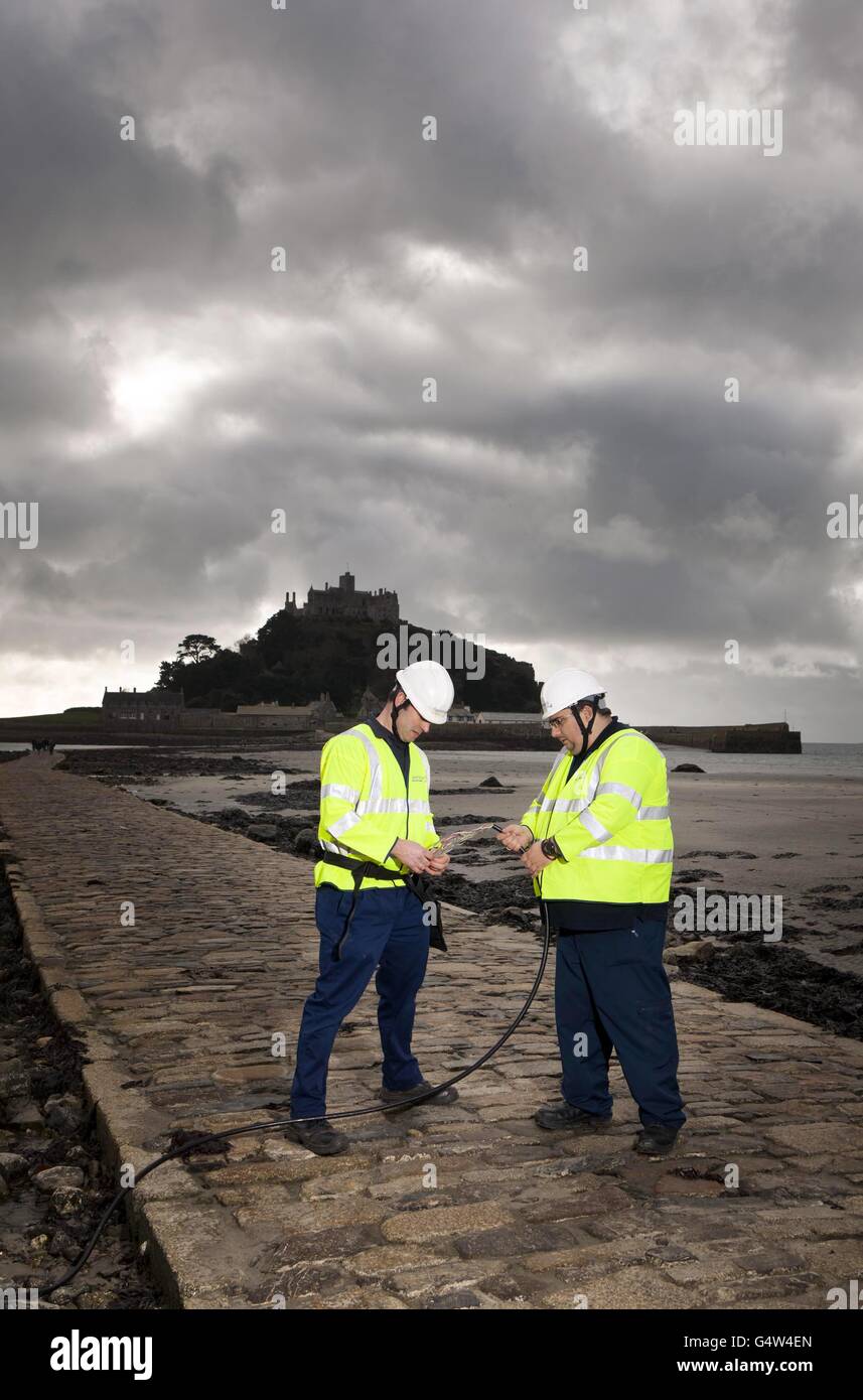 Super-fast internet at St Michael's Mount Stock Photo - Alamy