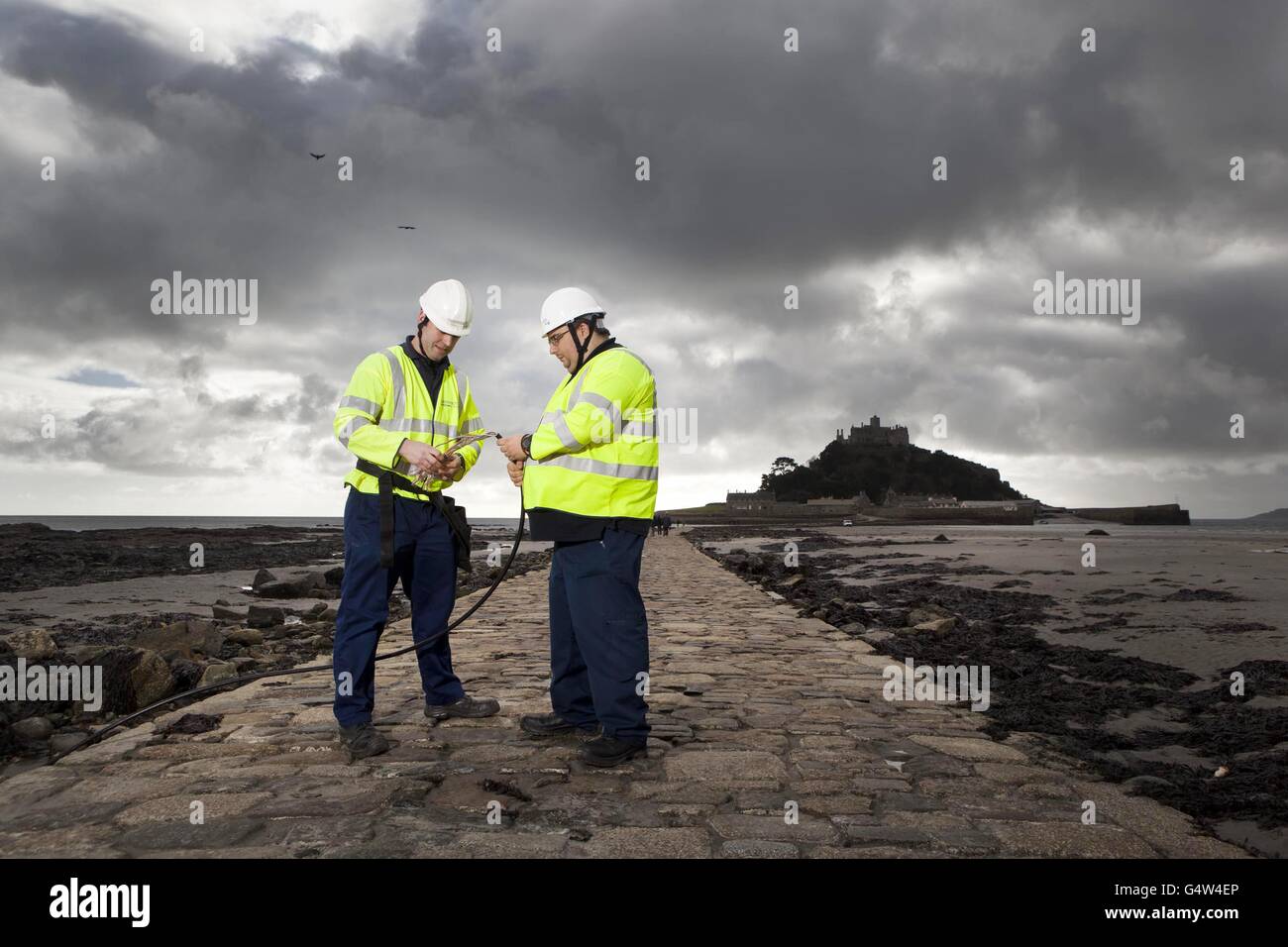 Super-fast internet at St Michael's Mount Stock Photo - Alamy