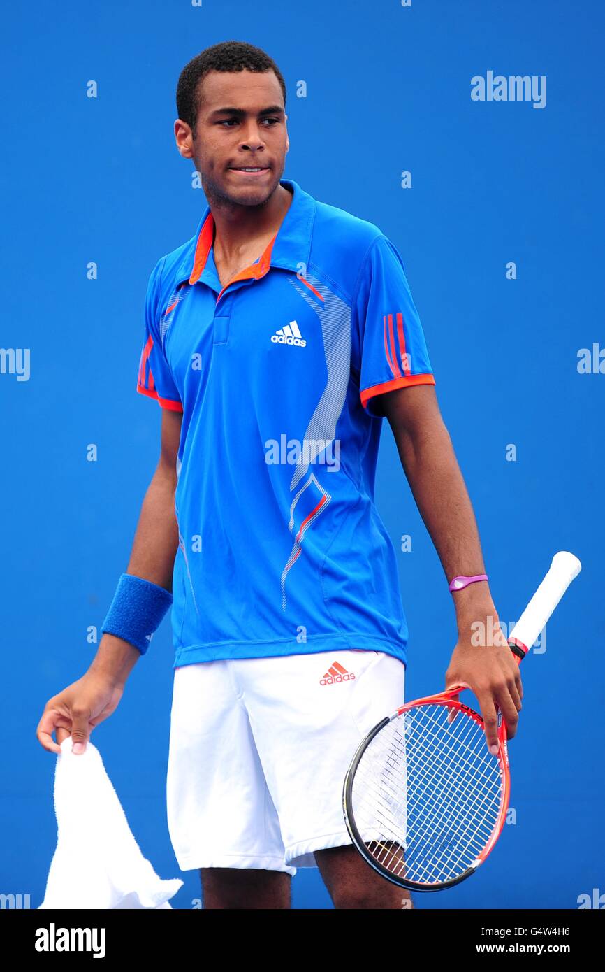 Great Britain's Joshua Ward-Hibbert in action against Serbia's Nikola ...