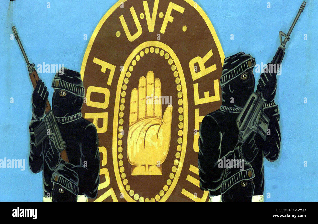 Photo of Ulster Volunteer Force (UVF) mural. It is believed that the ...