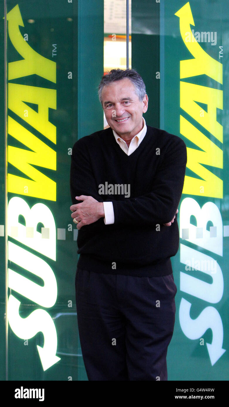 Fred DeLuca, founder of the Subway brand pictured at a London store as ...