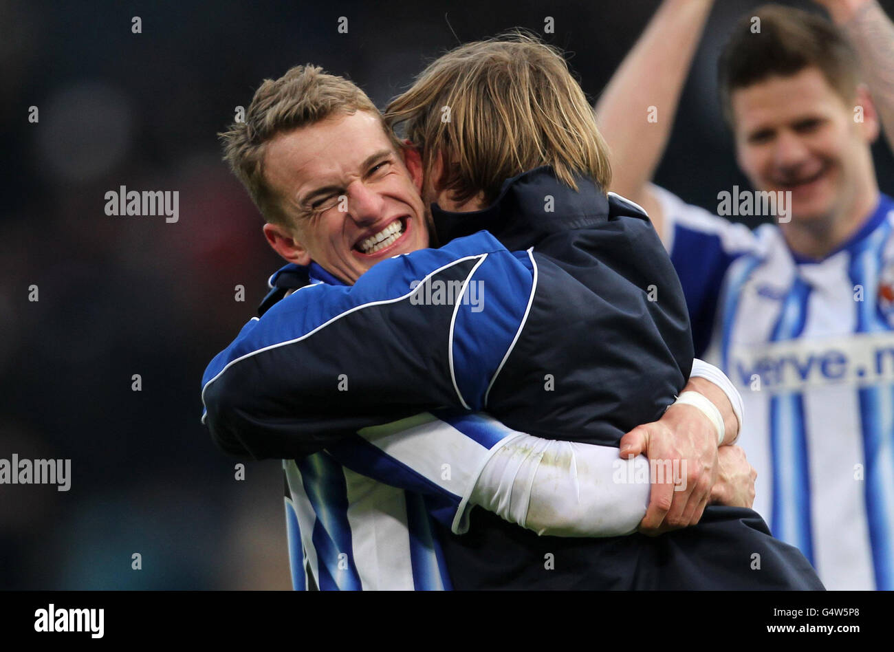 Kilmarnock's Dean Shiels celebrates scoring the winning goal with James ...