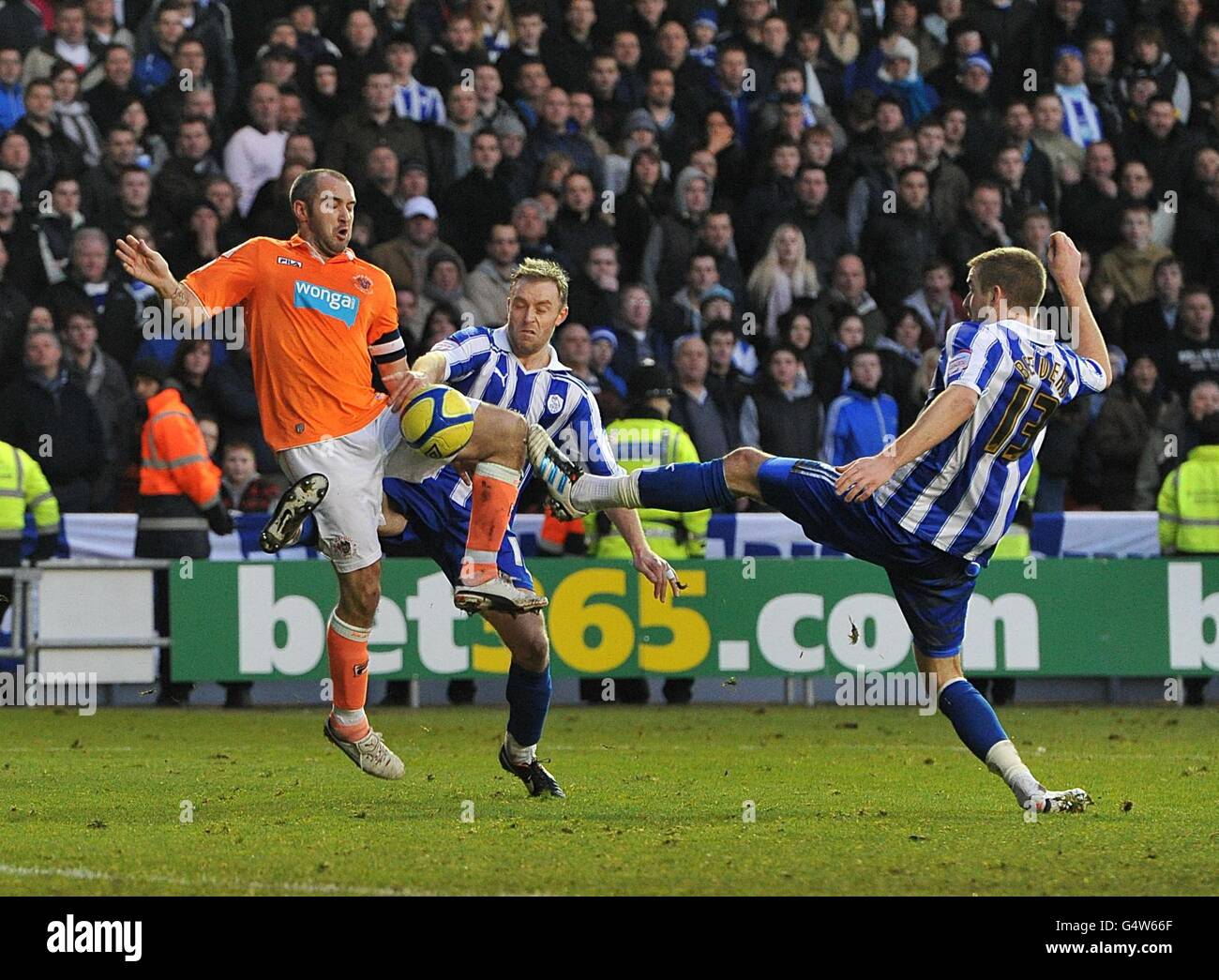 Left right blackpools gary taylor fletcher hi-res stock photography and ...