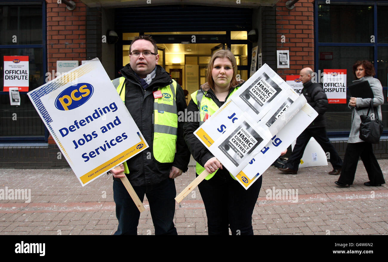 Tax office workers strike Stock Photo - Alamy