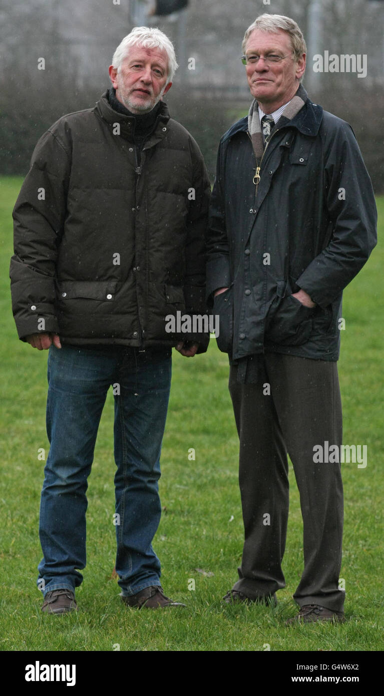 Reg Thompson (left), father of Charlotte Thompson, alongside Chris ...