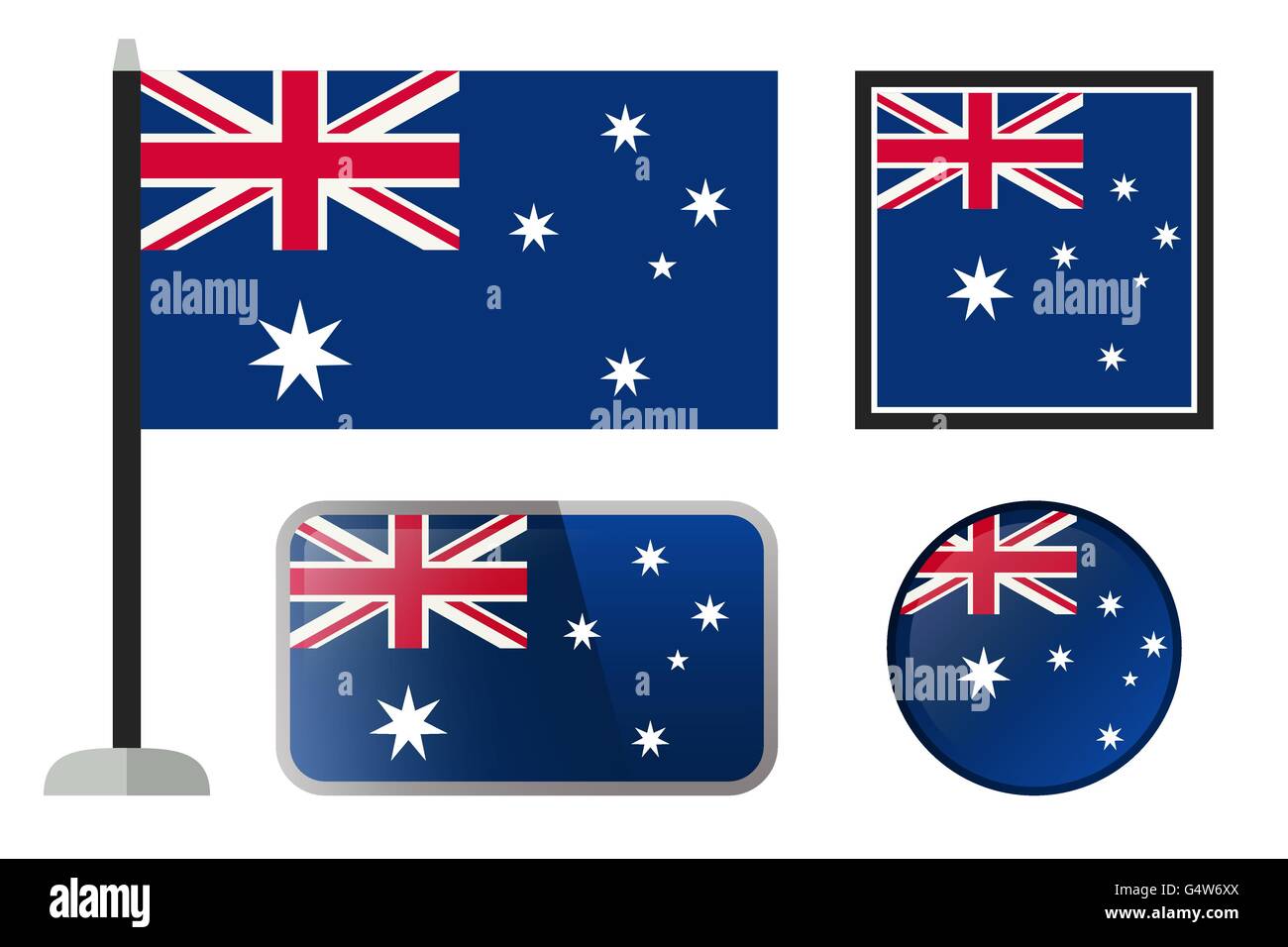 Australian flag icons Stock Vector Image & Art - Alamy