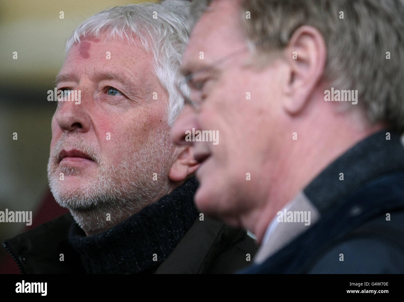 Reg Thompson, father of Charlotte Thompson (left), and Chris Bazlinton ...