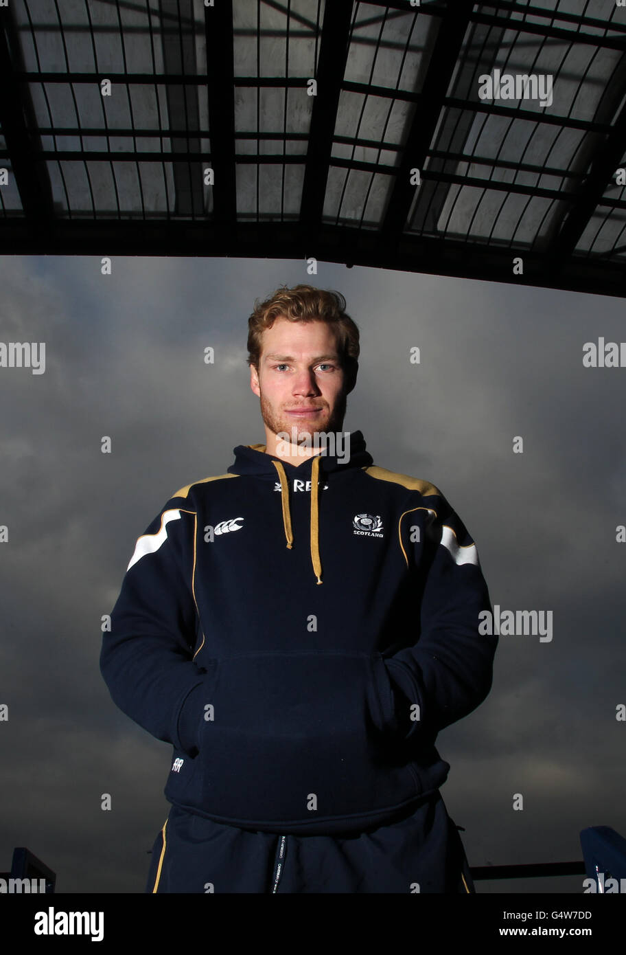 Scotlands ross rennie team announcement murrayfield hi-res stock ...