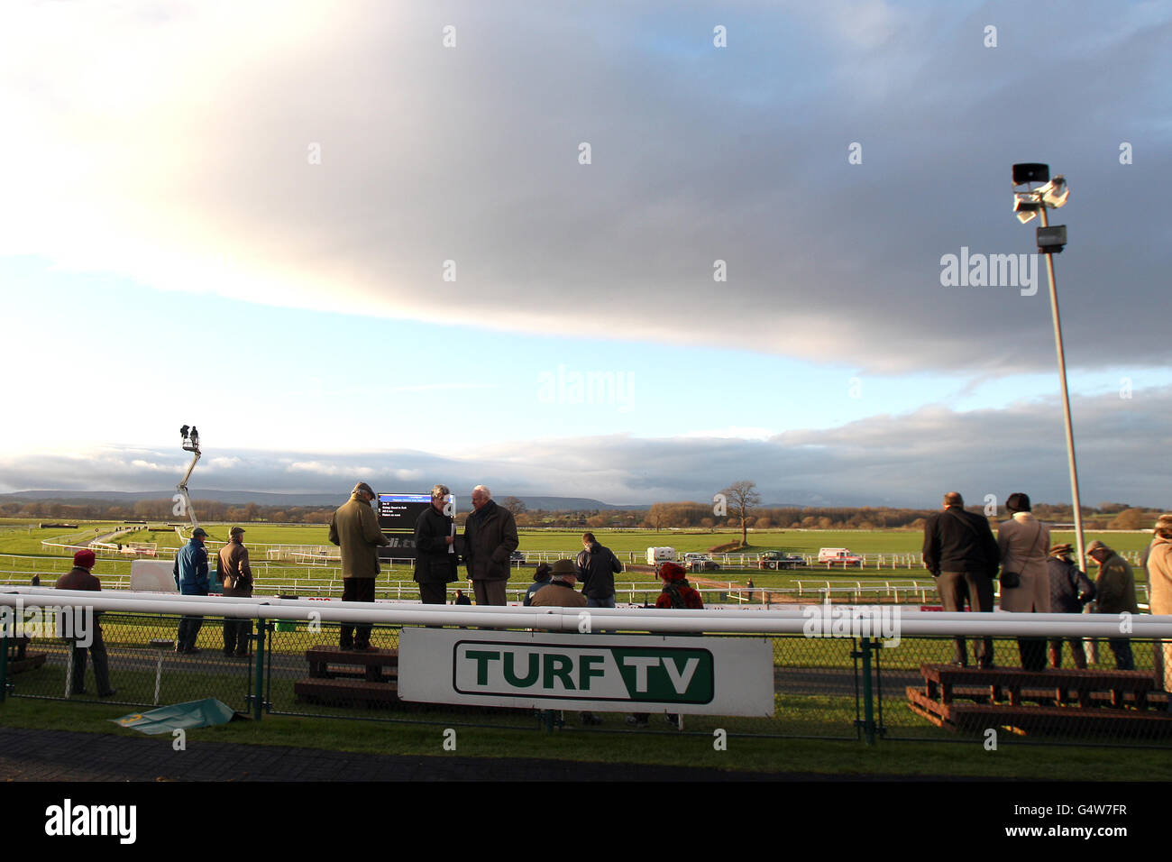 A general view of bangor on dee racecourse hi-res stock photography and ...