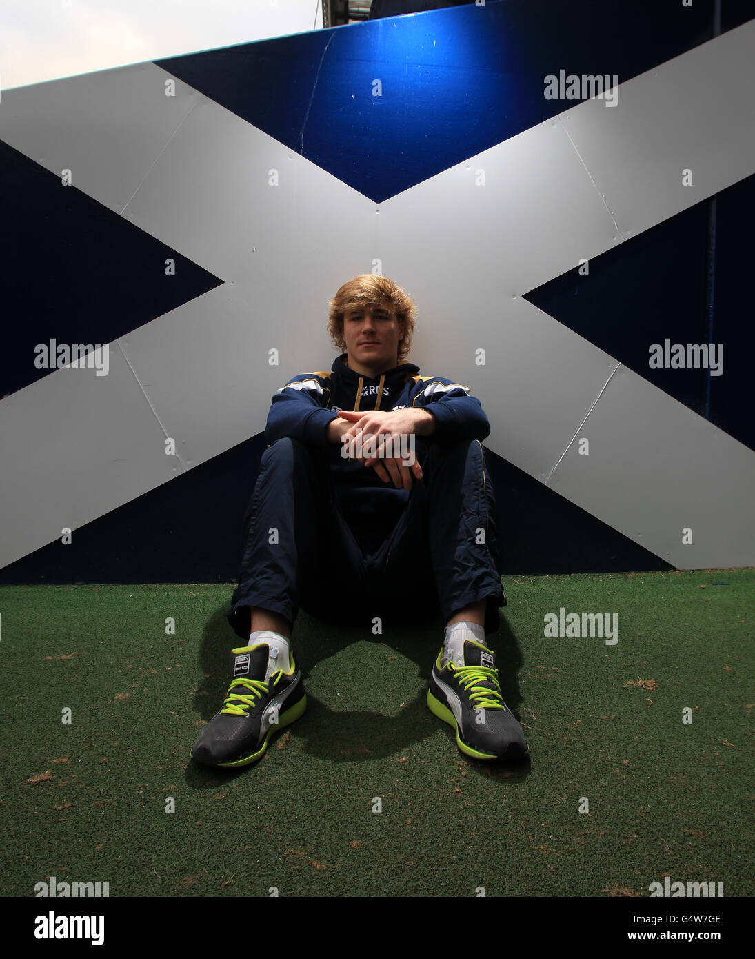 Scotland's David Denton during the team announcement at Murrayfield ...