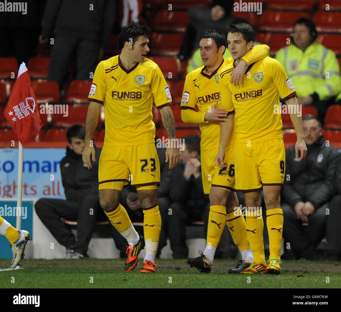 Burnleys jay rodriguez right celebrates his goal against nottingham ...