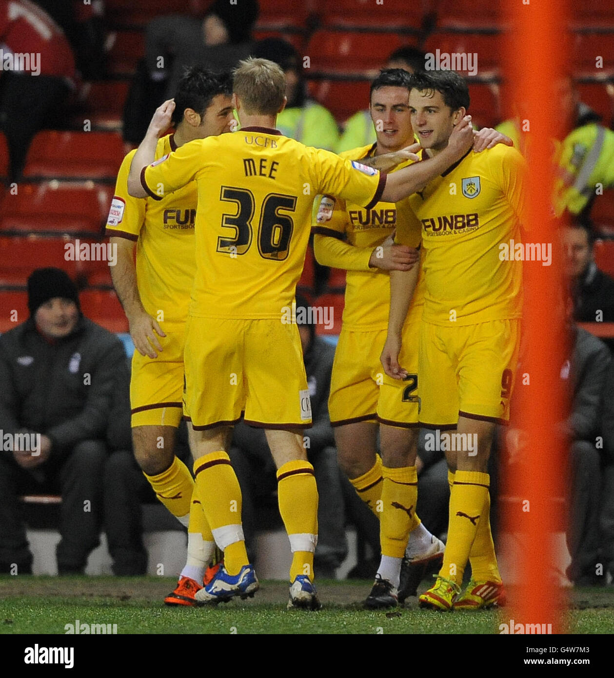 Burnleys jay rodriguez right celebrates his goal against nottingham ...