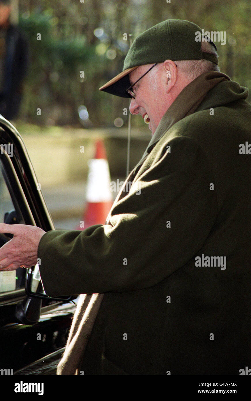 Actor Richard Wilson, of television's One Foot in the Grave, chatting ...