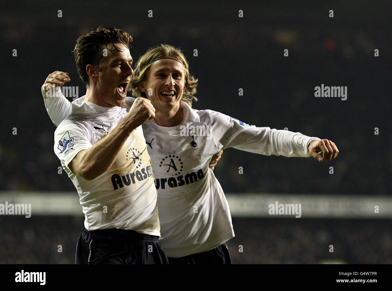 Luka modric tottenham celebrates hi-res stock photography and images ...