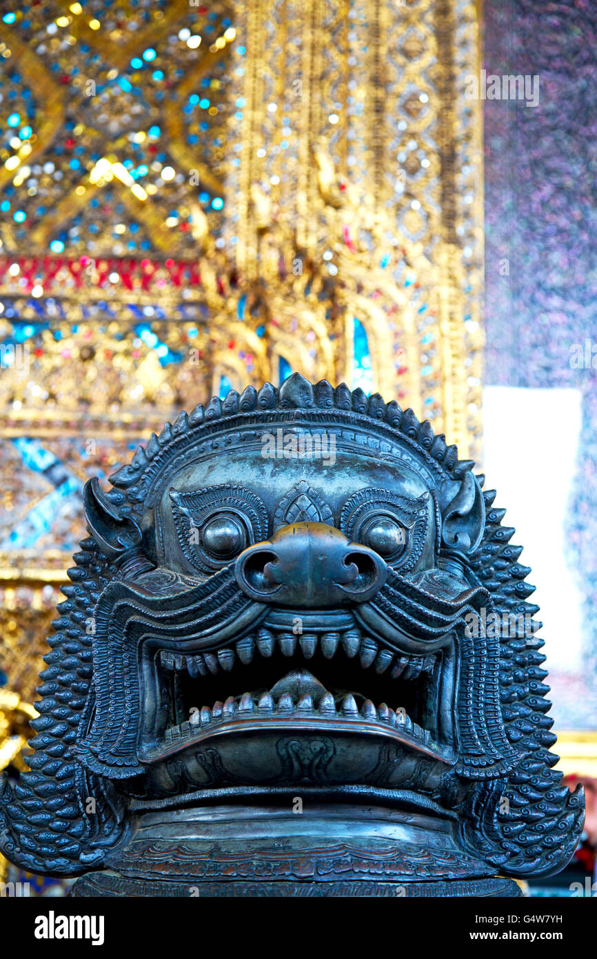 demon in the temple bangkok asia thailand abstract cross colors step ...