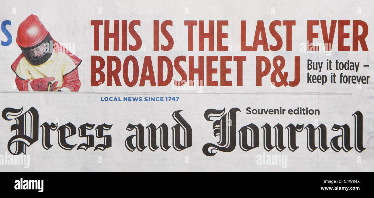 Broadsheet format hi-res stock photography and images - Alamy