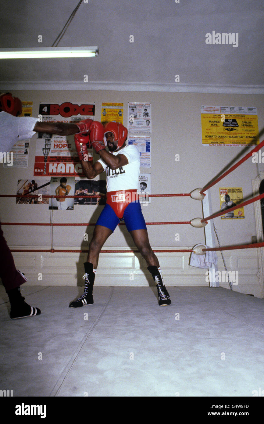 Boxing - WBC Light Middleweight Title - Maurice Hope - Training - Royal ...