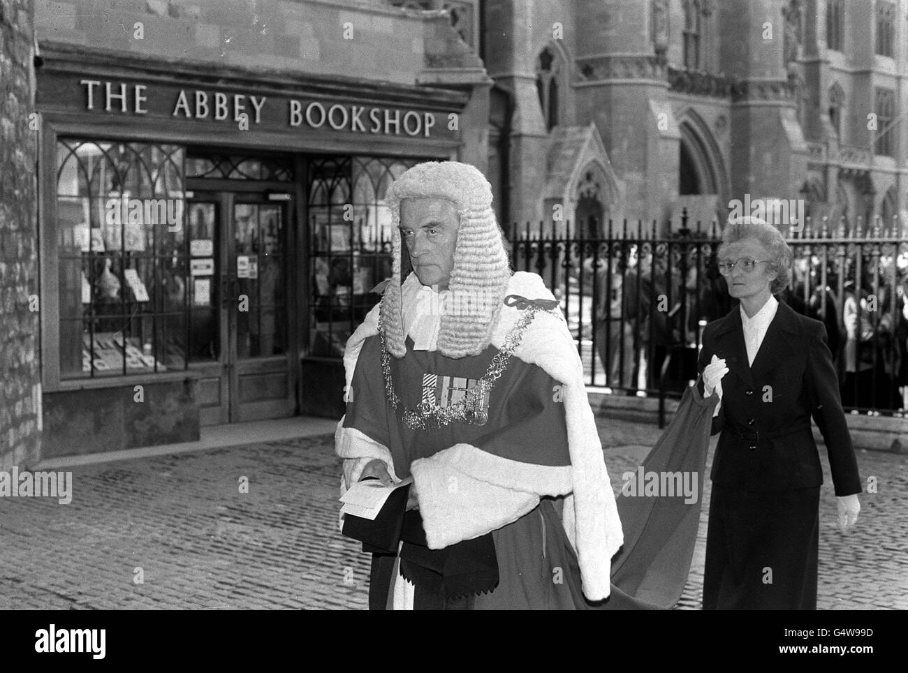 PA Photo 27/11/87 Lord Geoffrey Dawson Lane, the Lord Chief Justice of ...