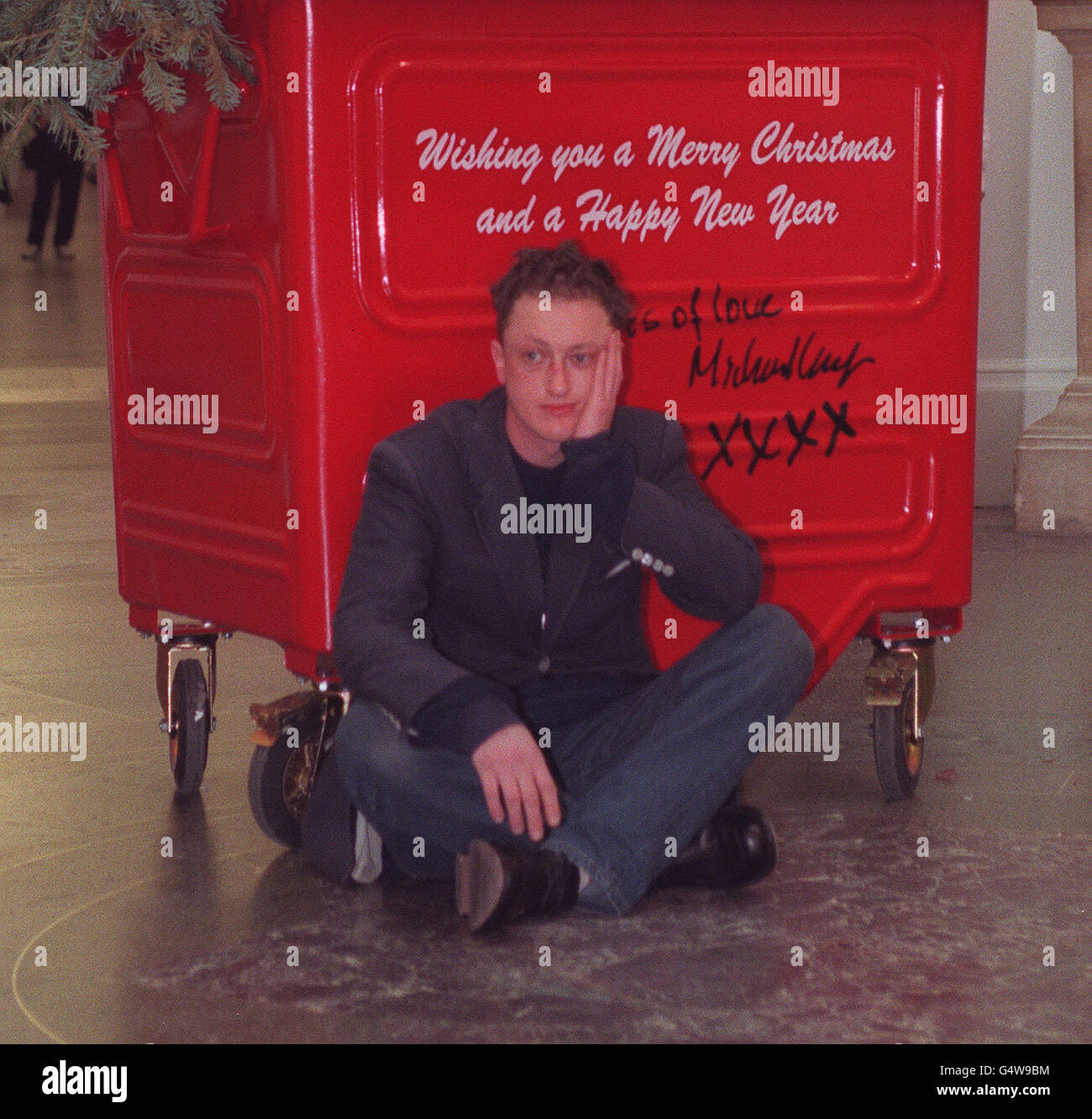 Artist Michael Landy, installs his work 'Christmas Tree 1997' in the ...