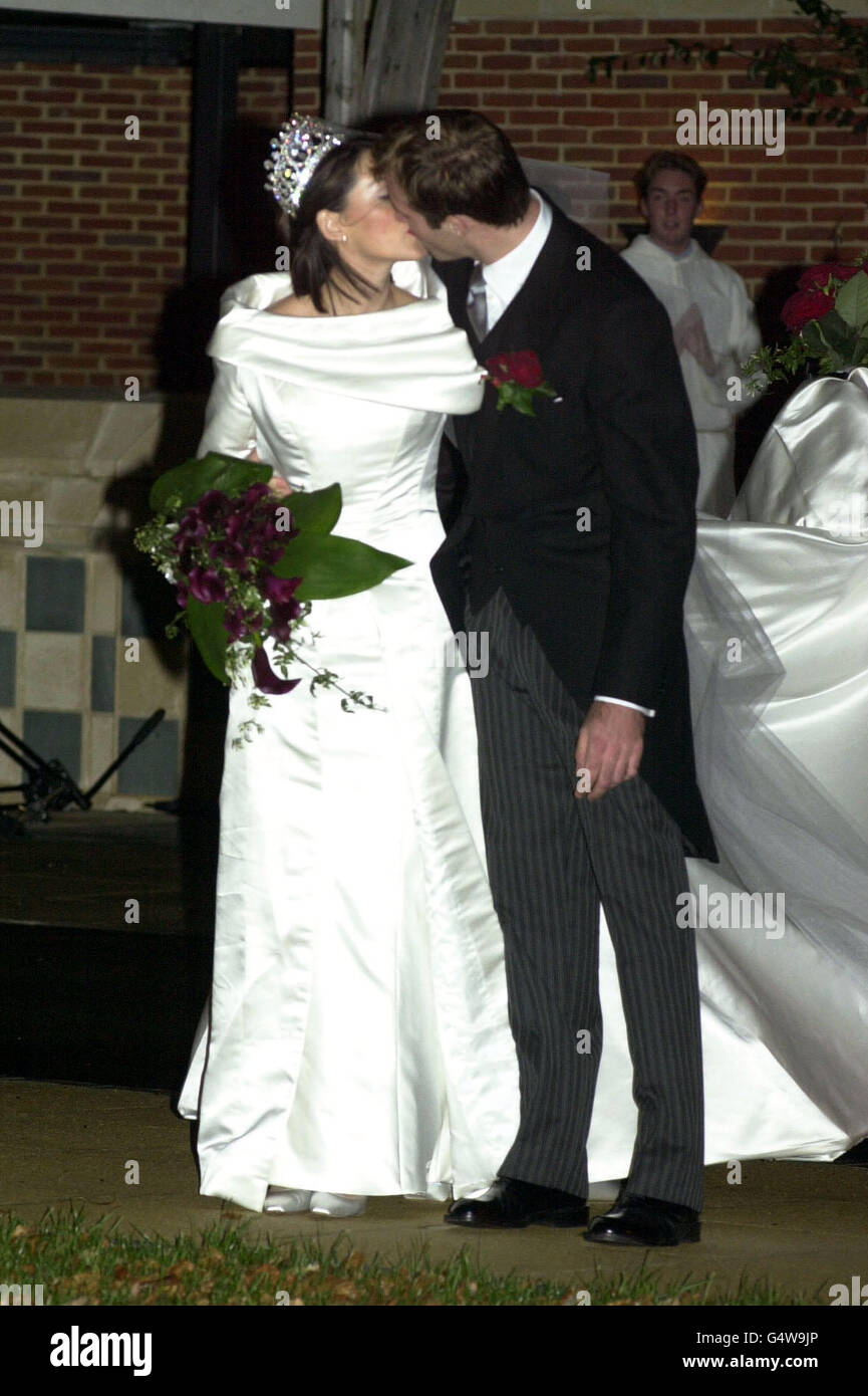 Newly wed British tennis star Greg Rusedski and his bride Lucy Connor ...