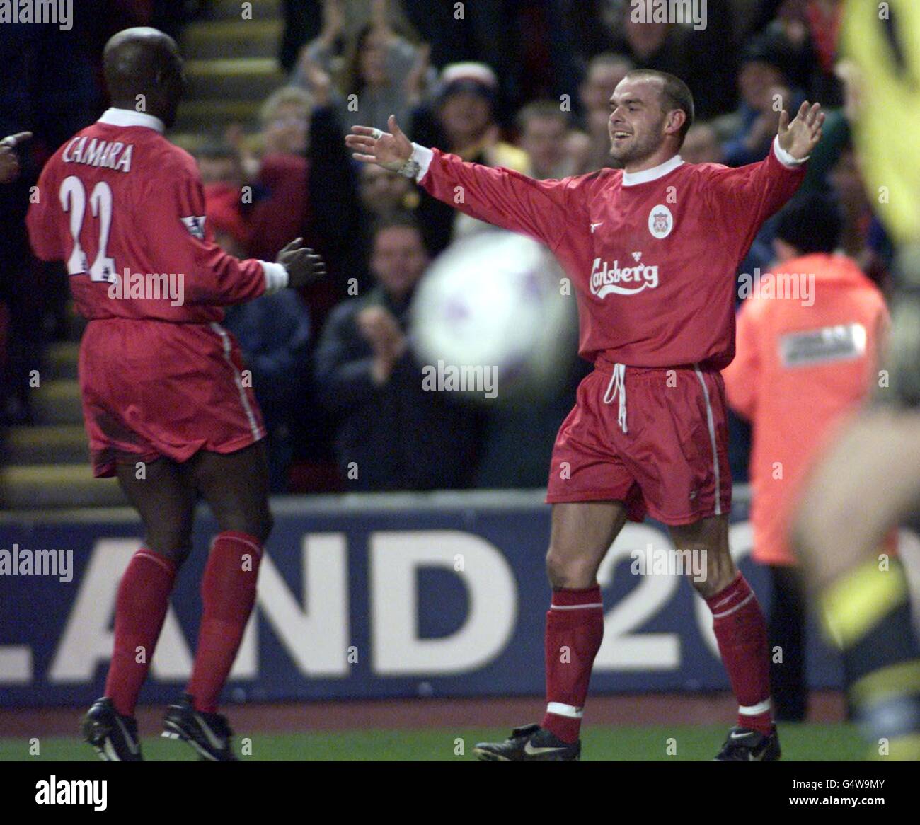 Football action scoring danny murphy hi-res stock photography and ...