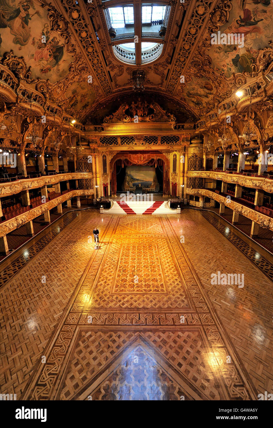 A general view of the Blackpool Tower Ballroom, as Darren Unsworth ...