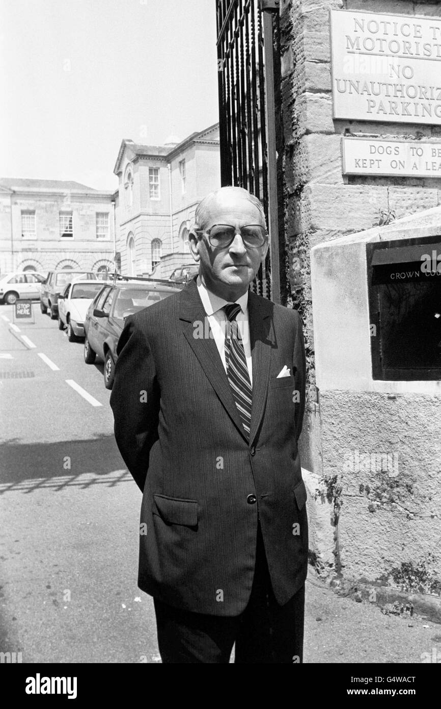 Defending lawyer George Carman at Exeter Crown Court when the jury was ...