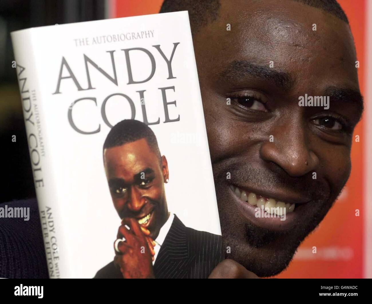 Soccer/Book/Andy Cole. Manchester United soccer star Andy Cole holds a ...