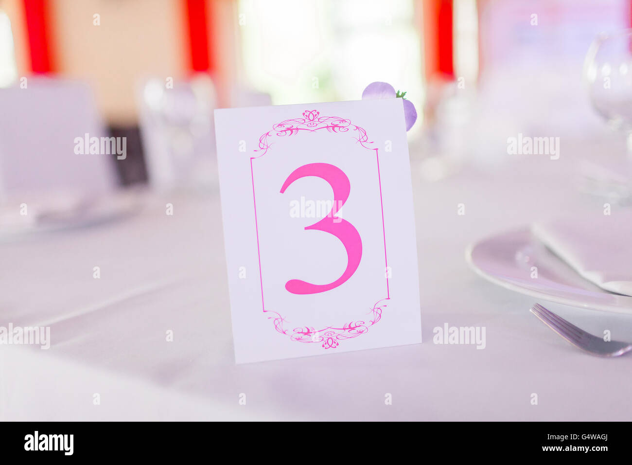 Number Three Table Stock Photo - Alamy