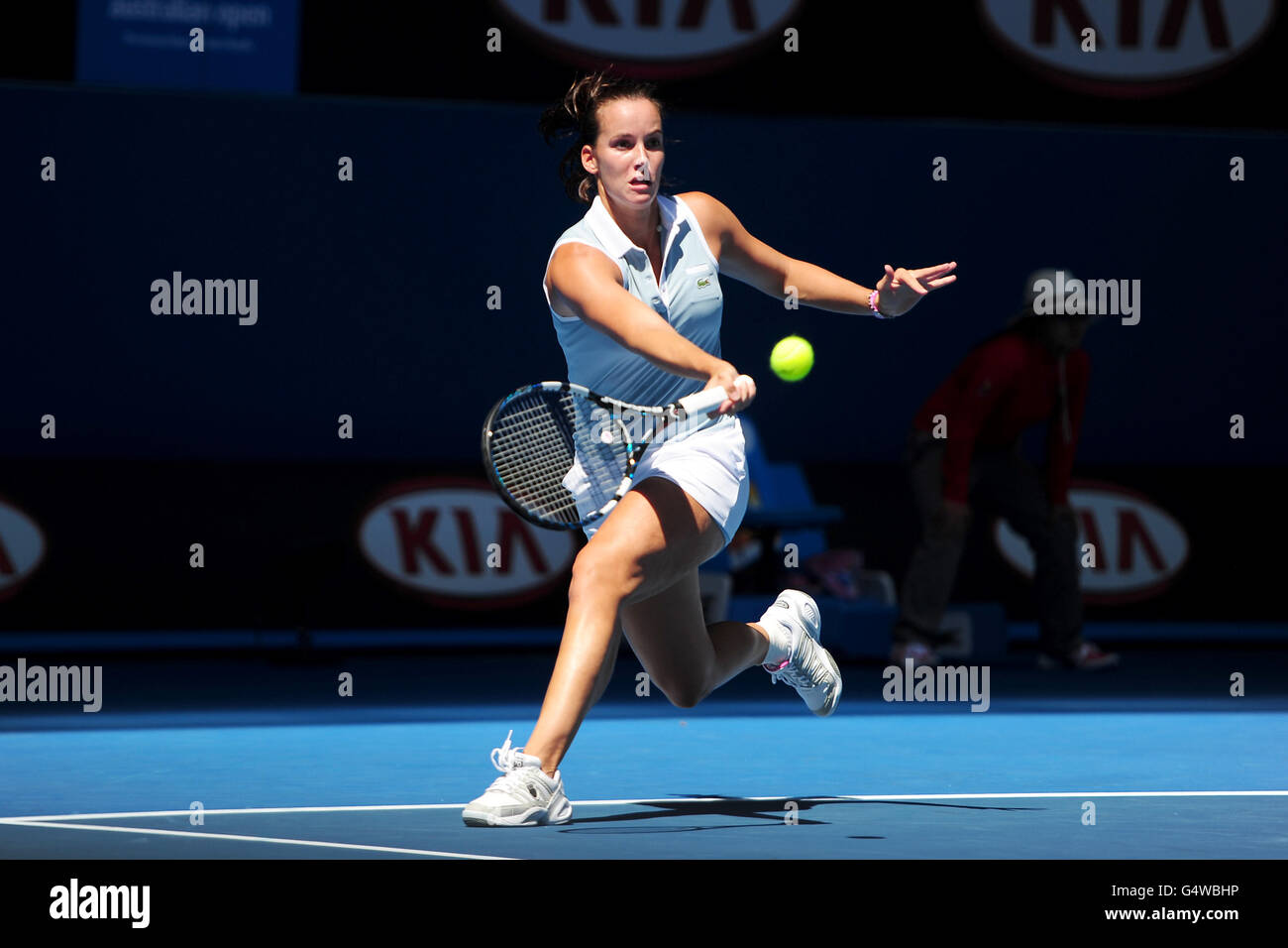Australia's Jarmila Gajdosova in action against Russia's Maria ...
