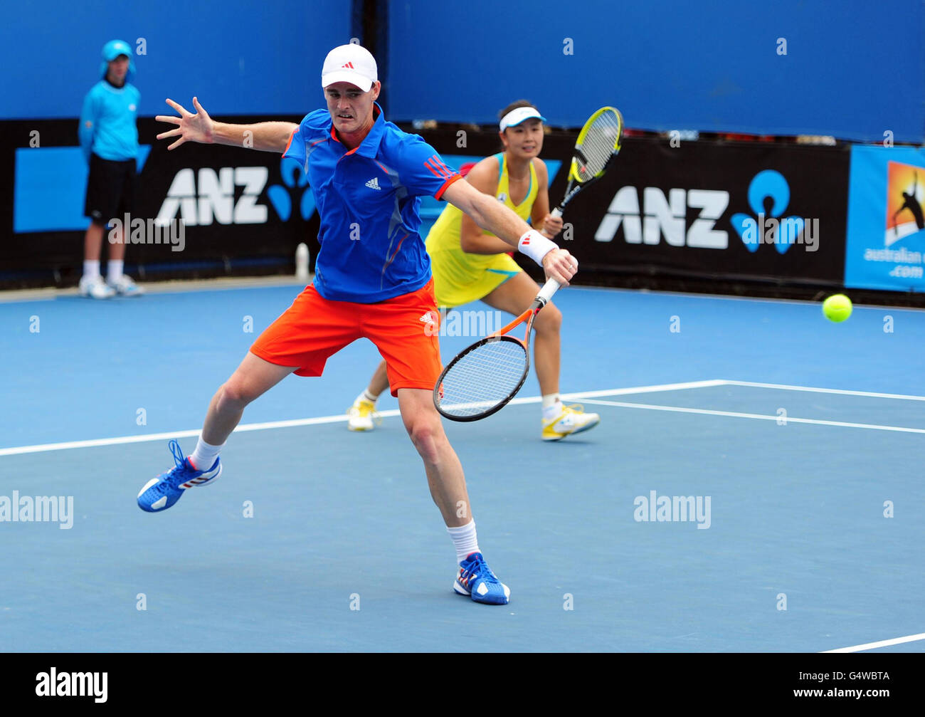 Great Britain's Jamie Murray with doubles partner China's Peng Shuai ...