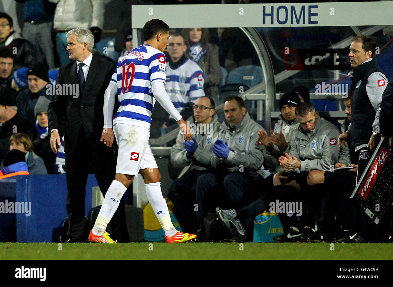 Football qpr full length sideline hi-res stock photography and images ...