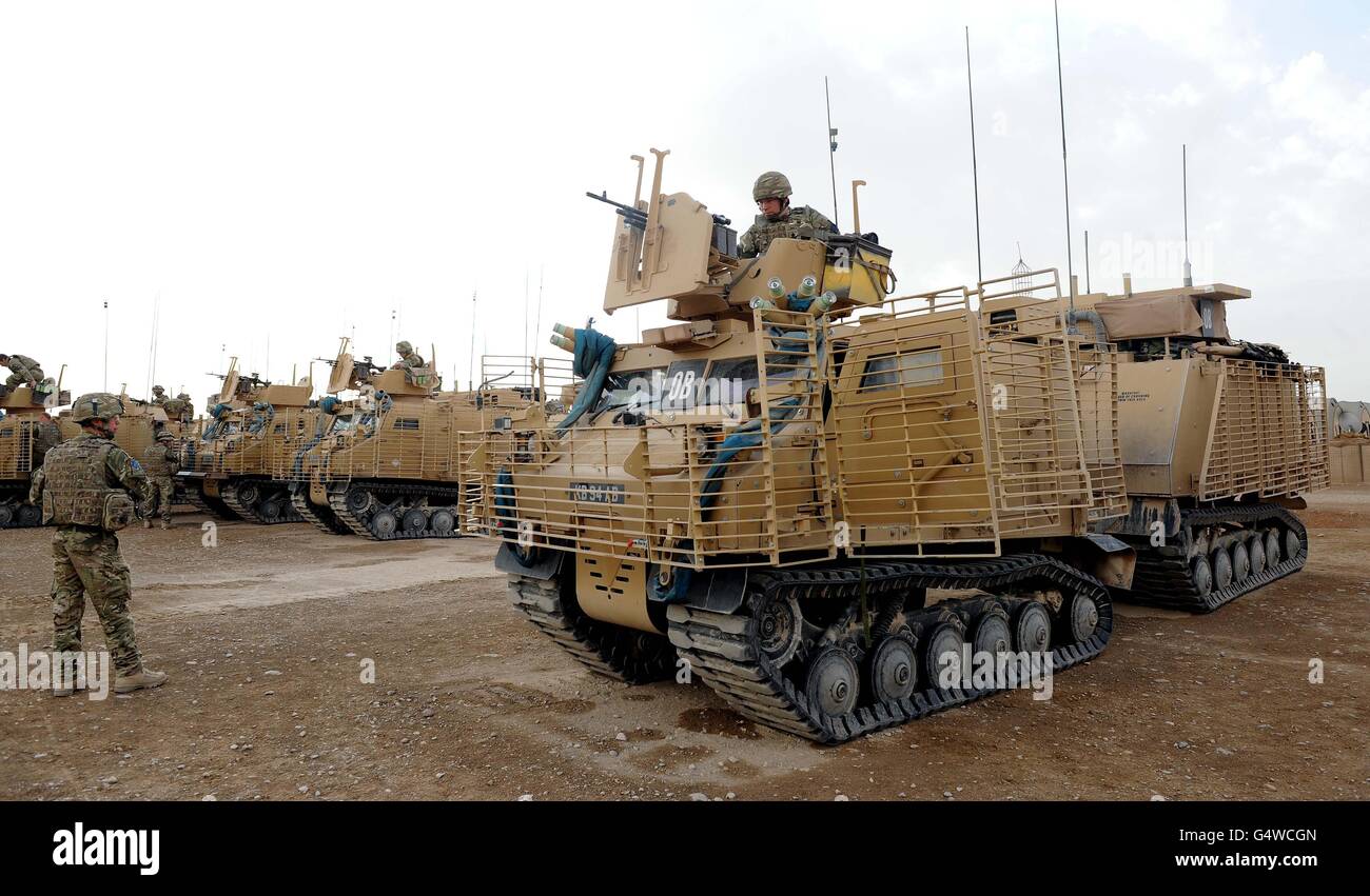 Troops on board Warthog All Terrain Protected Mobility Vehicle, as they ...