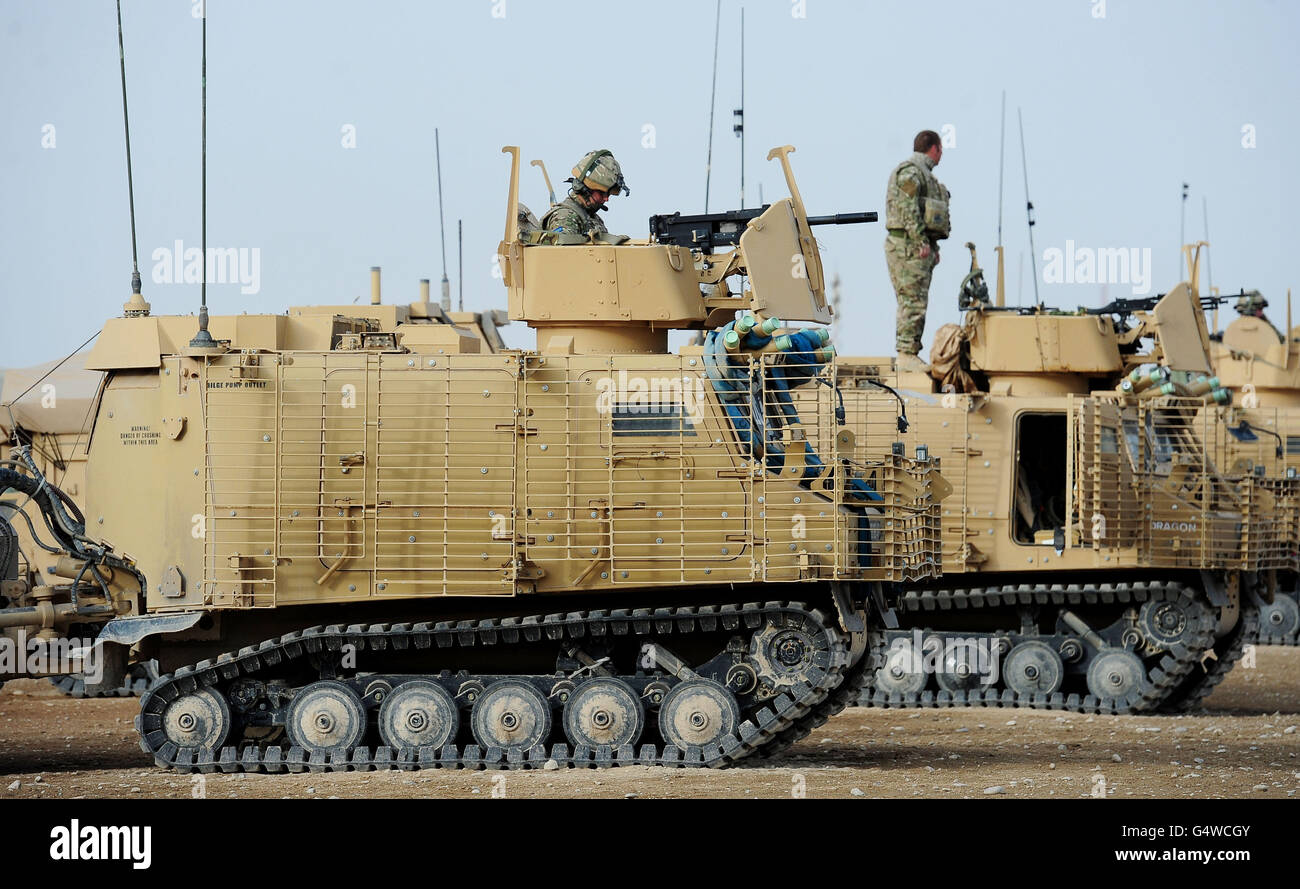 Troops on board Warthog All Terrain Protected Mobility Vehicle, as they ...