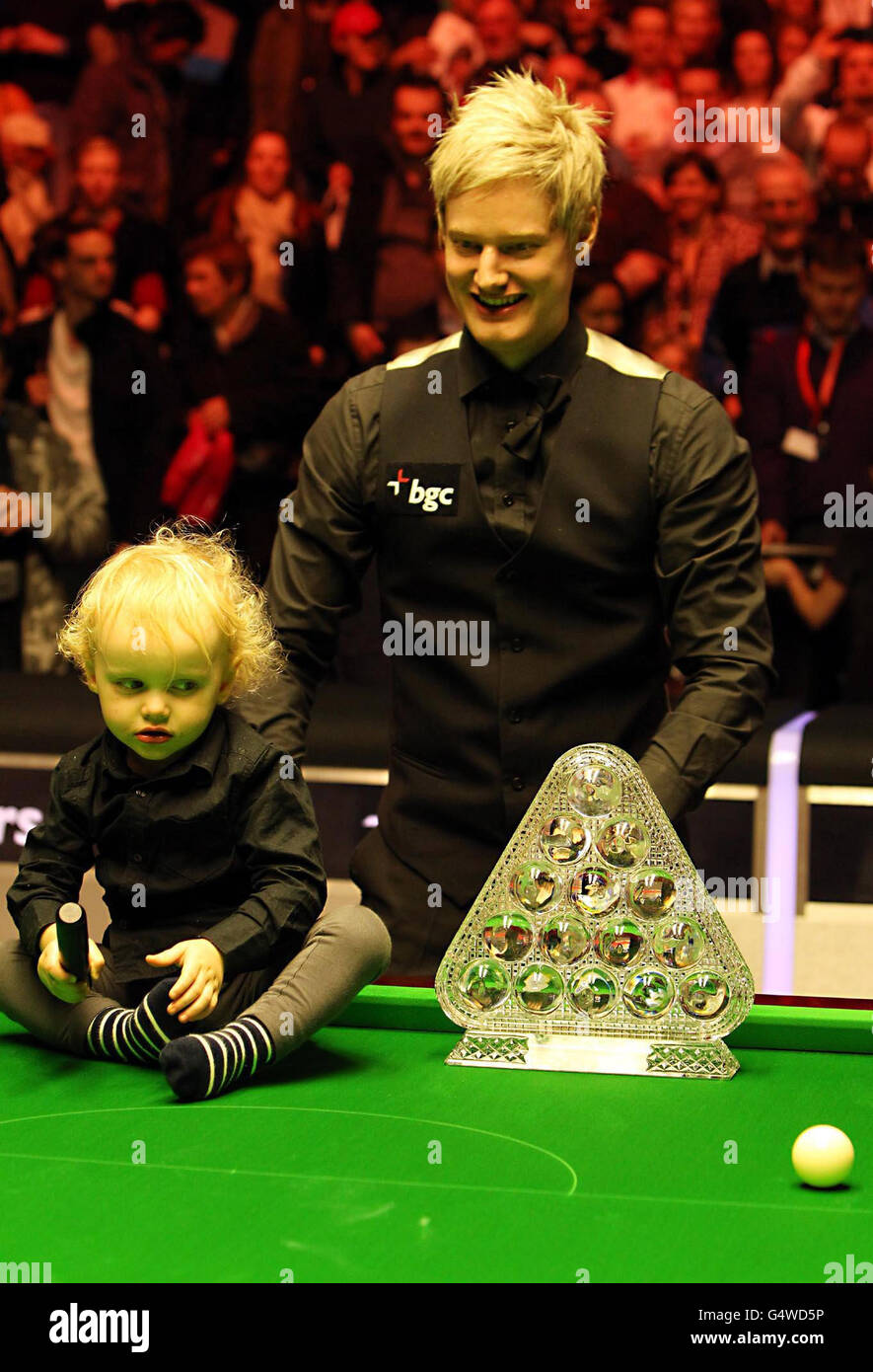 Neil Robertson celebrates winning the final of The Masters 2012 with ...
