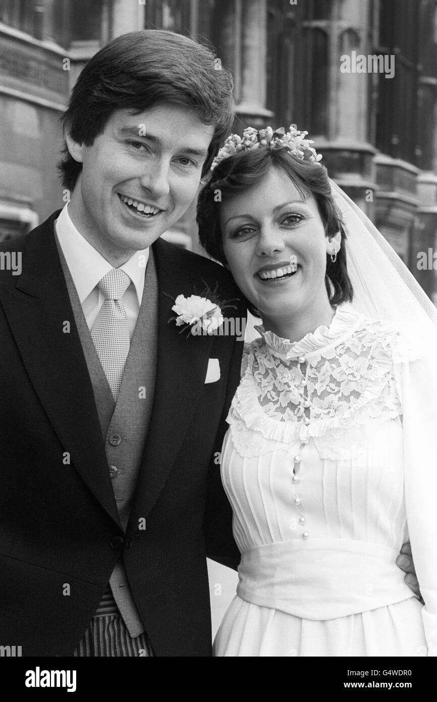 With his bride the former penelope anne taylor hi-res stock photography ...