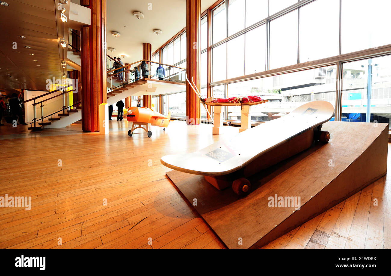 A Plane shaped coffin, commissioned by Malcolm Brocklehurst, a Sled ...