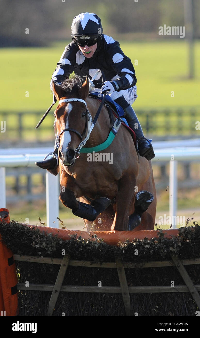 Horse Racing - Weekday Racing - Wetherby Racecourse. Lee Edwards and ...