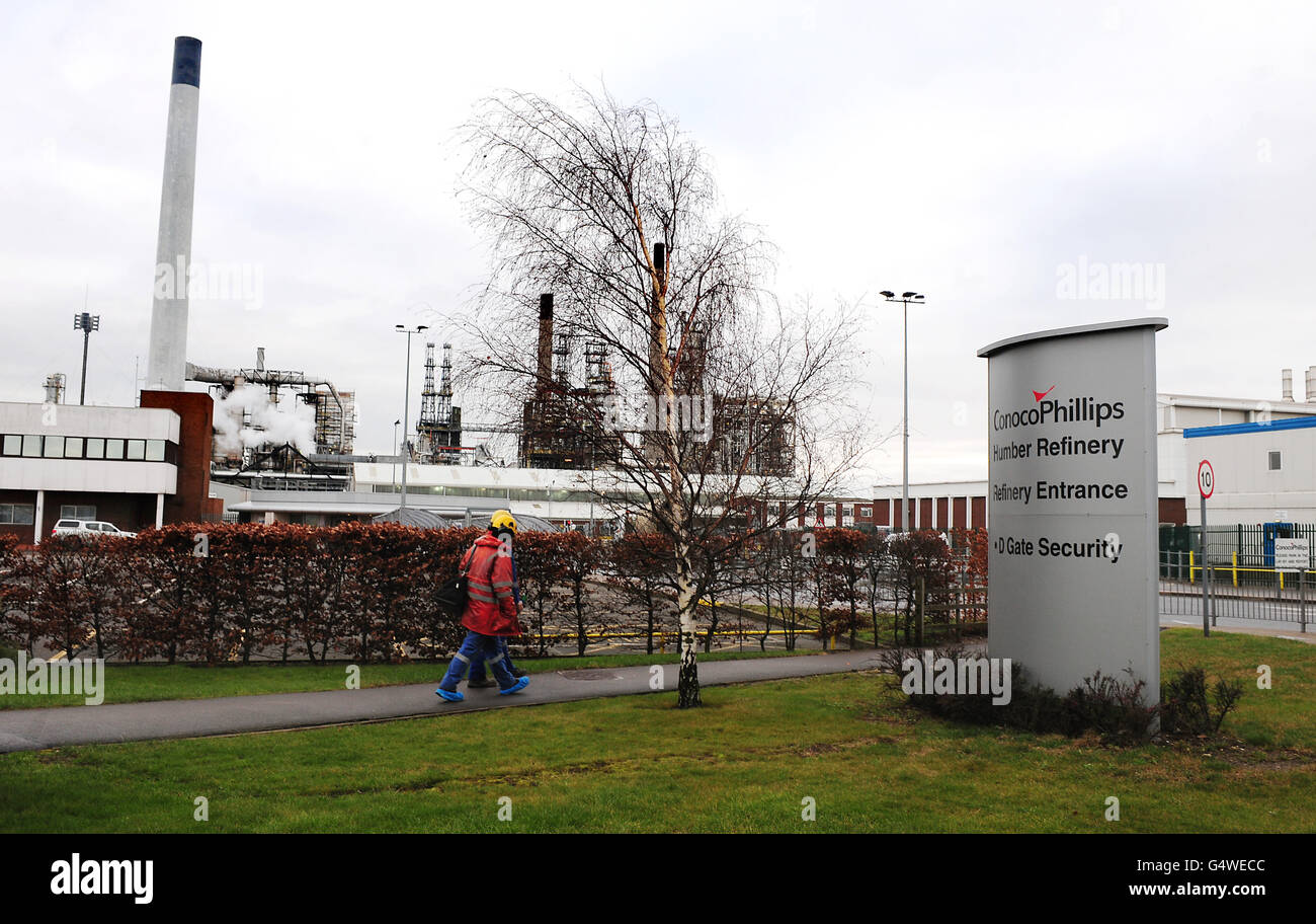 Humber Refinery. A general view of the Humber Refinery, operated by ...