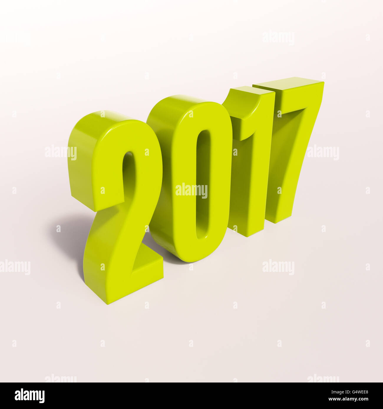 3d render: green 2017 сreative design for your greetings card, flyers ...
