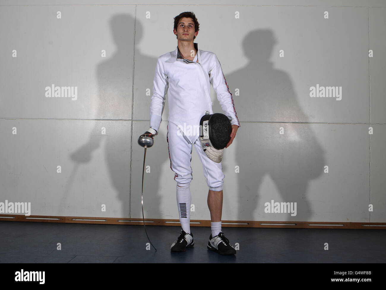 Great Britain's Jamie Cooke poses for the photographer in his Fencing ...